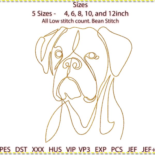 Boxer Dog Embroidery - Etsy