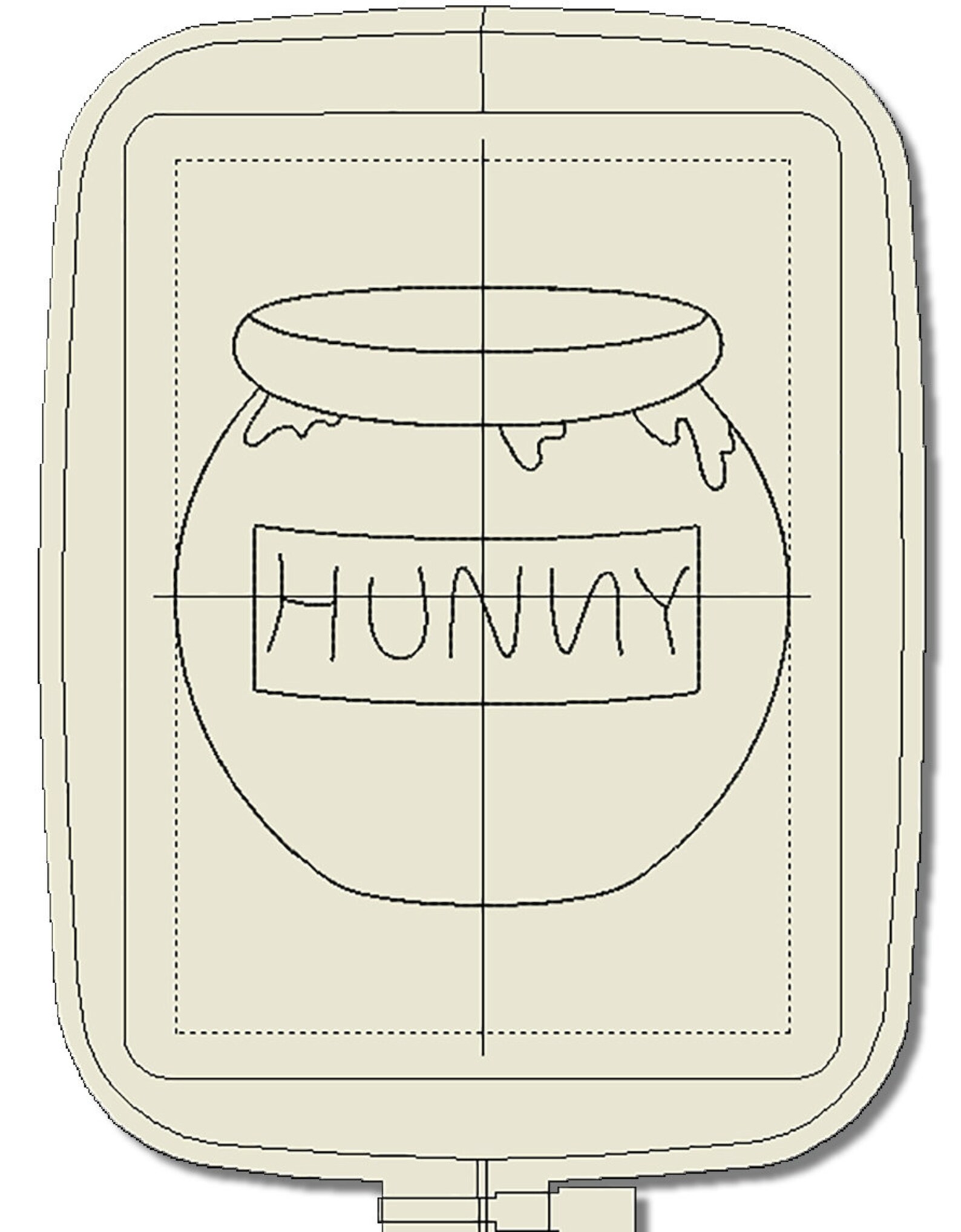 Hunny Pot Line Art Embroidery Design: Winnie the Pooh (digital Download ...
