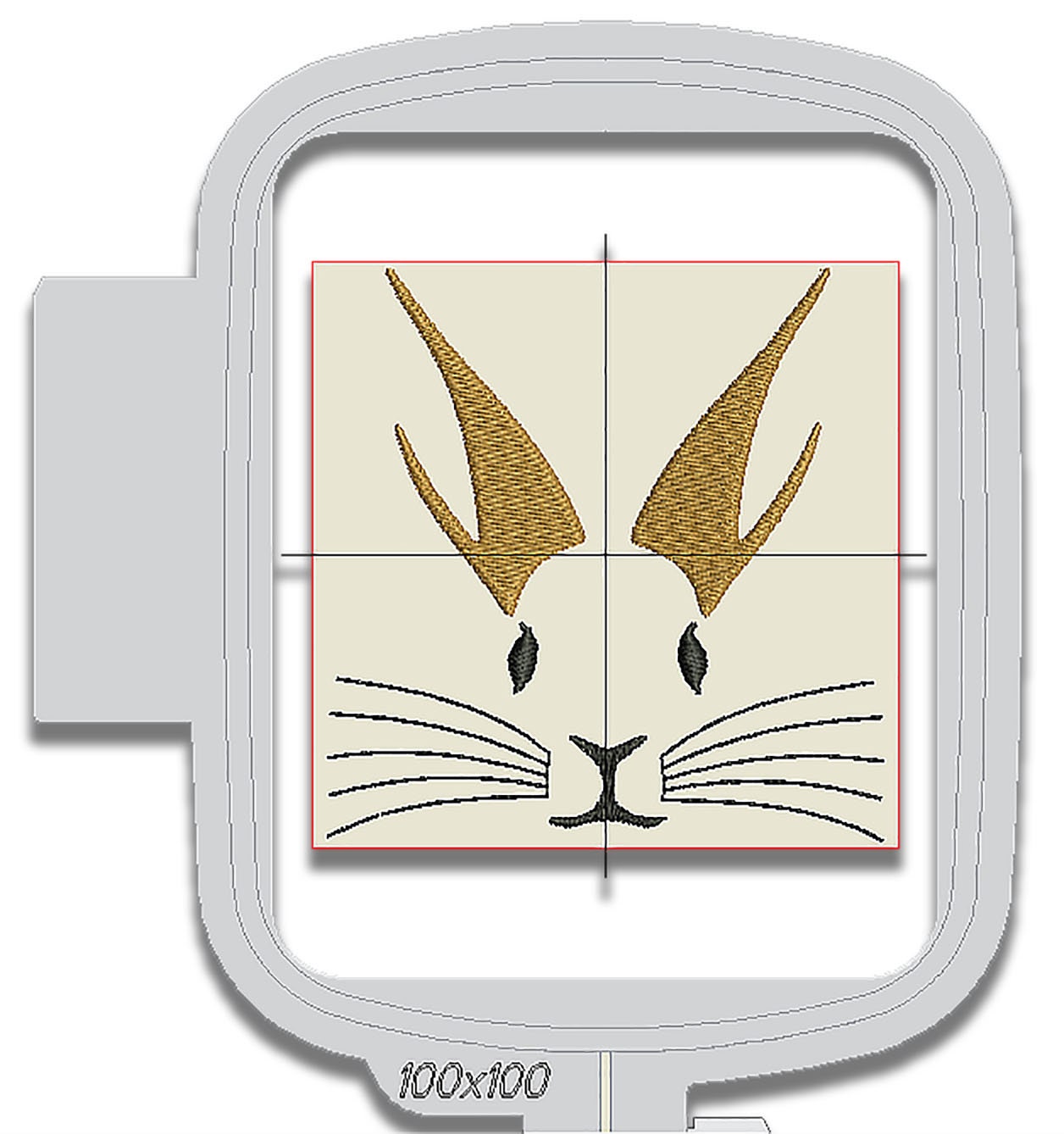 Rabbit Hare Embroidery Design Machine Embroidery. 2 Colour. - Etsy