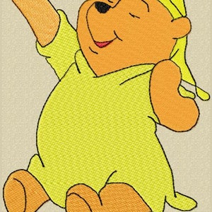 Sleepy Pooh Embroidery Design, Pooh Bear Machine Embroidery, Winnie. 4 ...