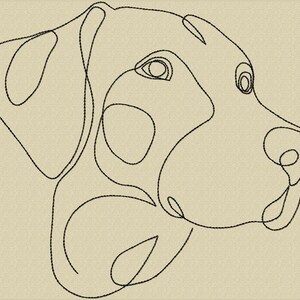 Labrador Dog Embroidery Design, Machine Embroidery, 5 Sizes. Low Stitch ...
