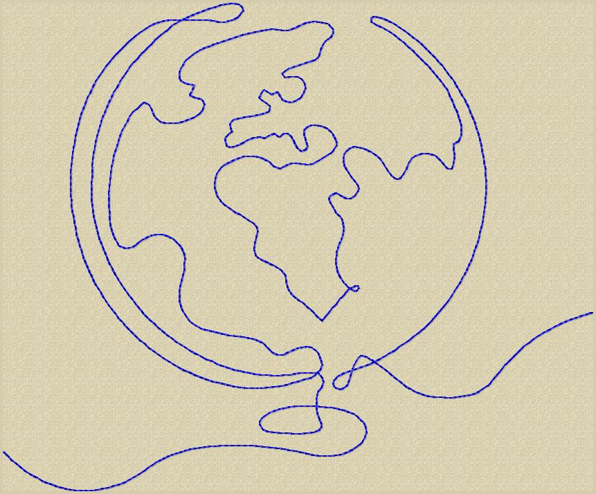 The World. Globe Embroidery Design Machine Embroidery 10 - Etsy