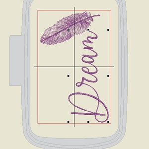 Feather Motto Design for Machine Embroidery. Embdroidery File. 12 ...