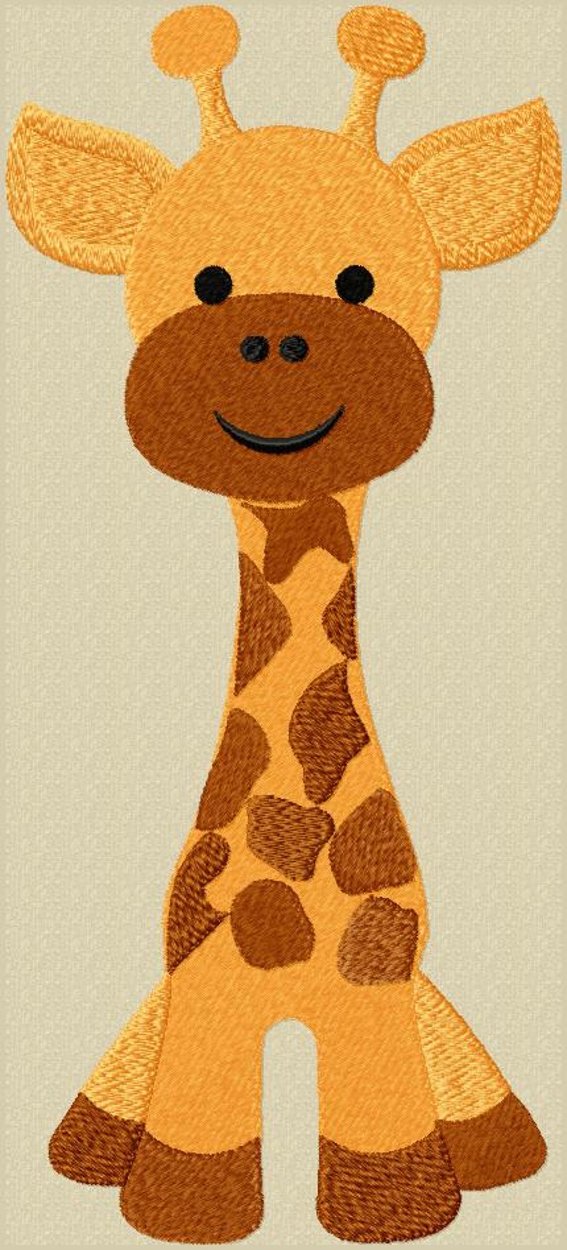 Cute Giraffe Machine Embroidery Design, Textured Stitch (digital ...