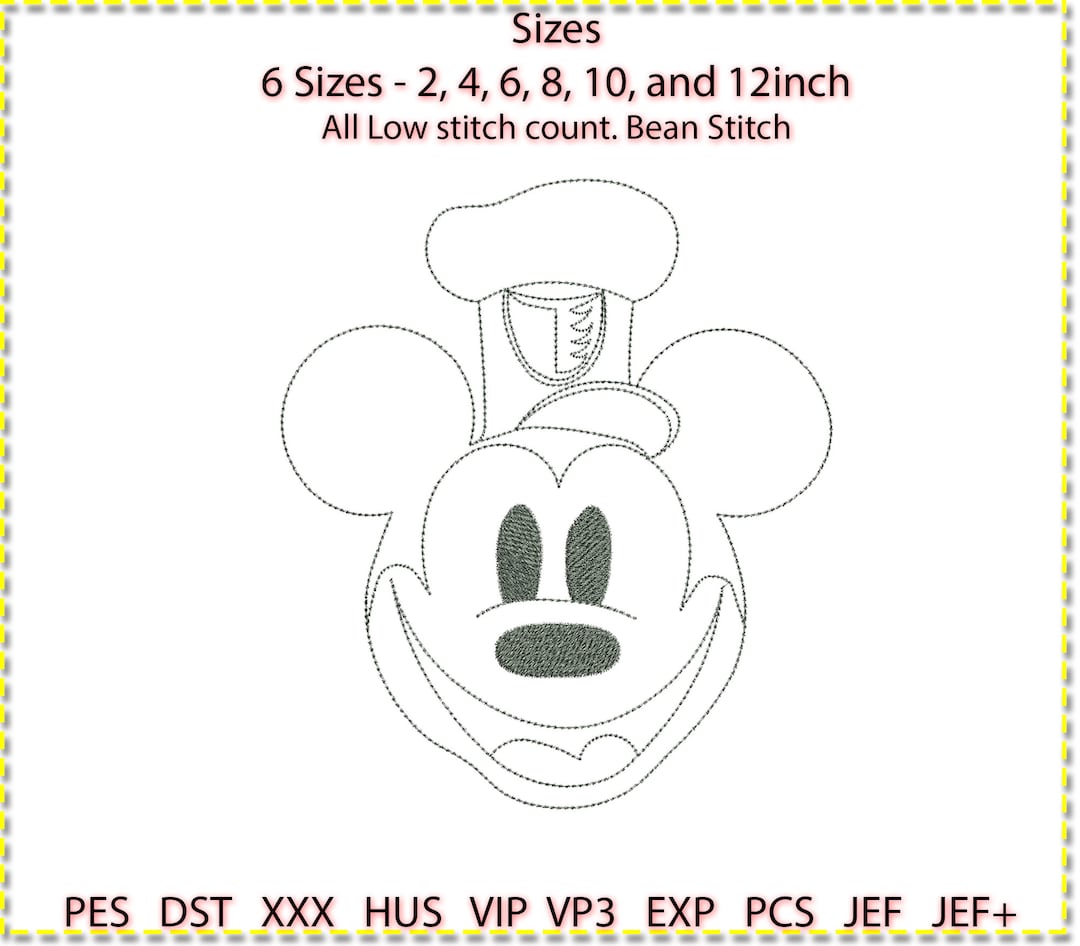 Steamboat Willie Face Mickey Embroidery Design, Mickey Mouse Machine ...
