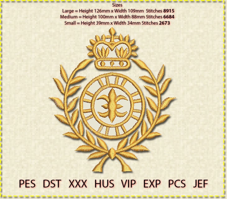 Emblem Badge Embroidery Design Motto Machine Embroidery 1 - Etsy