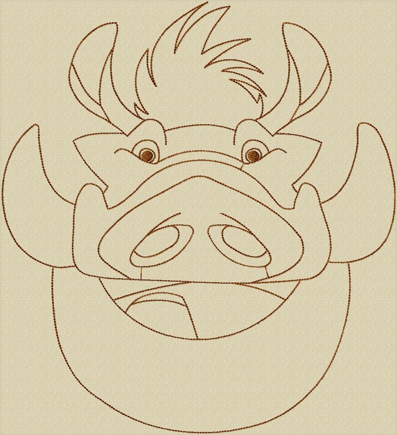 Lion King Characters Machine Embroidery Designs: Line Art Bundle ...