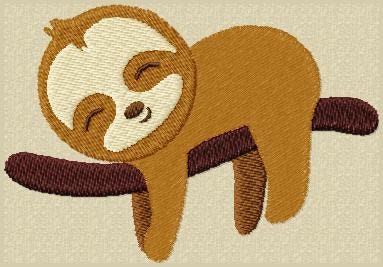 Sloth Embroidery Design Machine Embroidery 5 Colour. 2 Sizes - Etsy