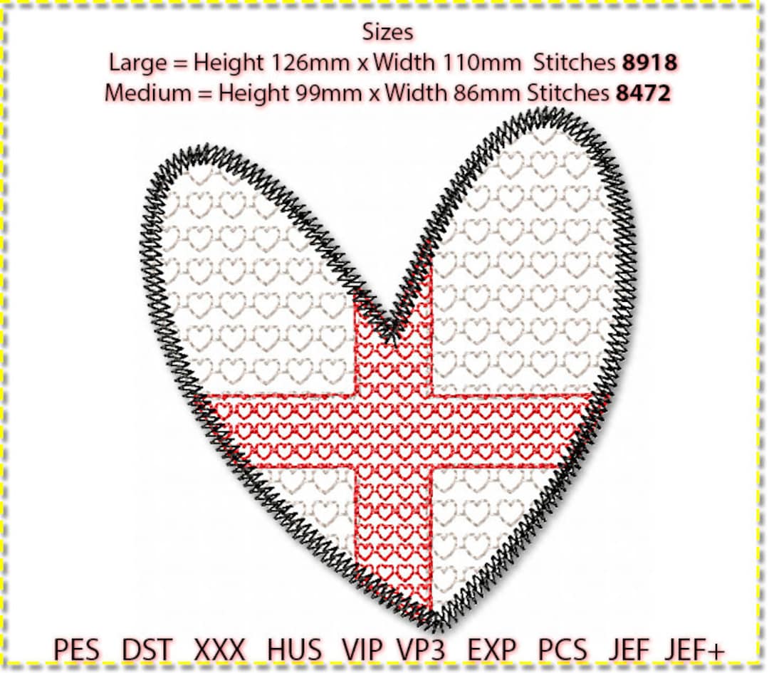 I Love England Flag Embroidery Design, Motto Machine Embroidery, 3 ...