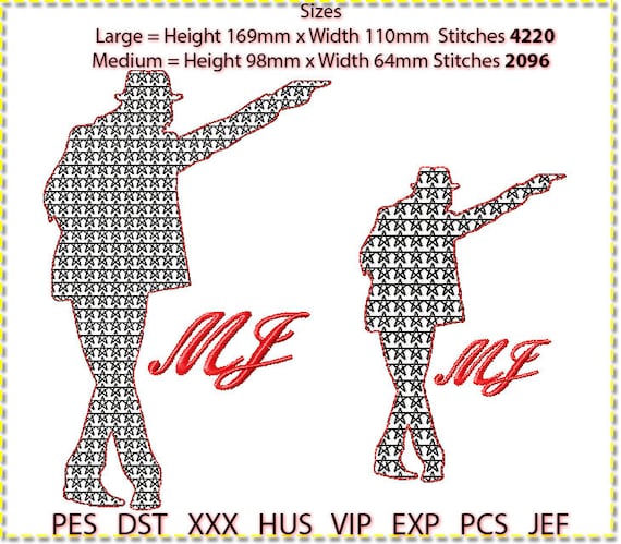 Michael Jackson Embroidery Design Motto Machine Embroidery - Etsy