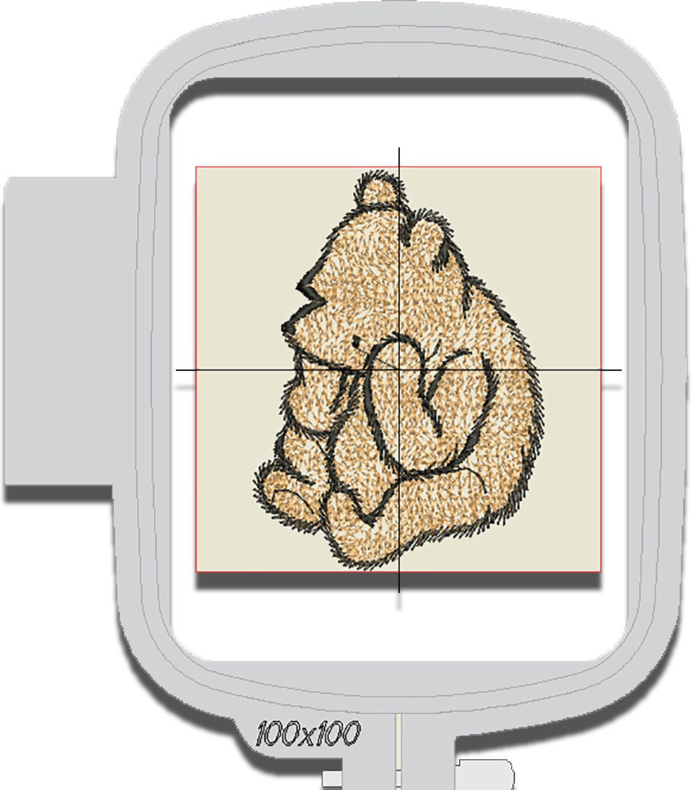 Classic Pooh Embroidery Design, Classic Pooh Bear Machine Embroidery ...