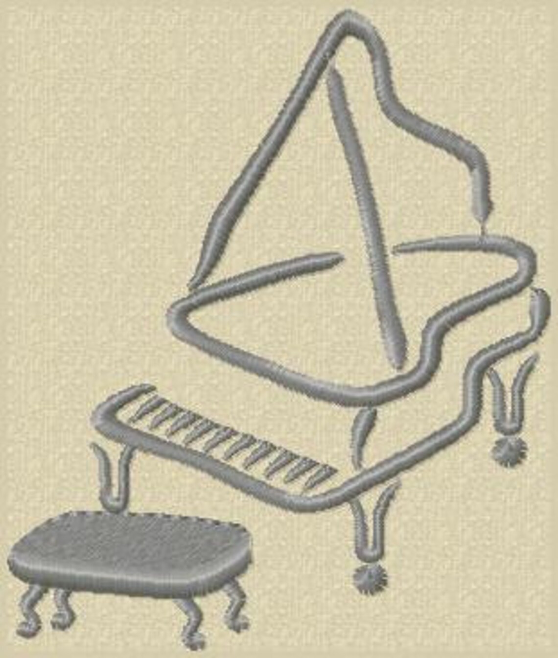Grand Piano Embroidery Design Motto Machine Embroidery 2 - Etsy