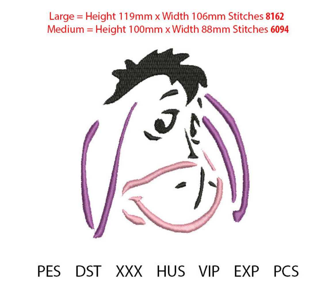 Eeyore Face Embroidery Design Tigger Machine Embroidery - Etsy