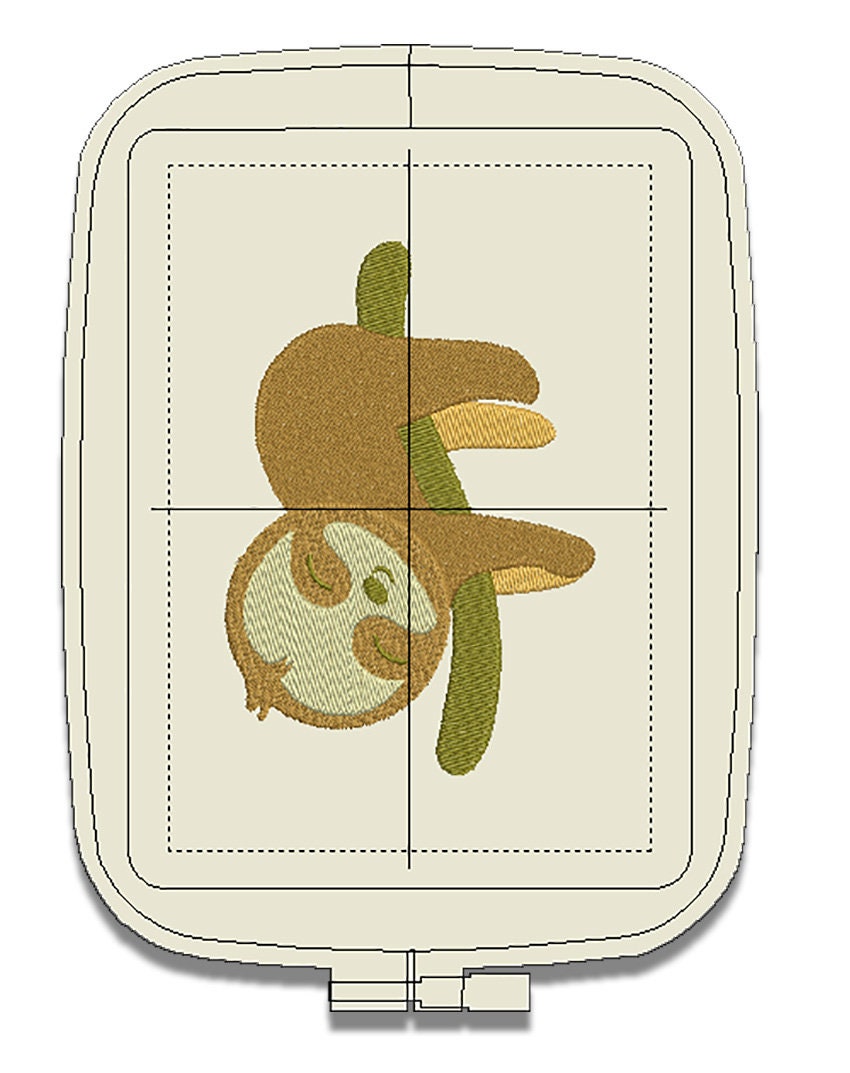 Sloth Embroidery Design Machine Embroidery 5 Colour. 2 Sizes - Etsy