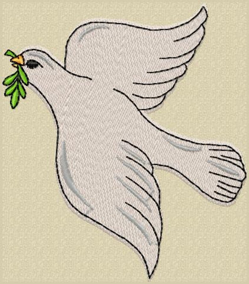 Dove Embroidery Design, Machine Embroidery, 5 Colour. 2 Sizes - Etsy
