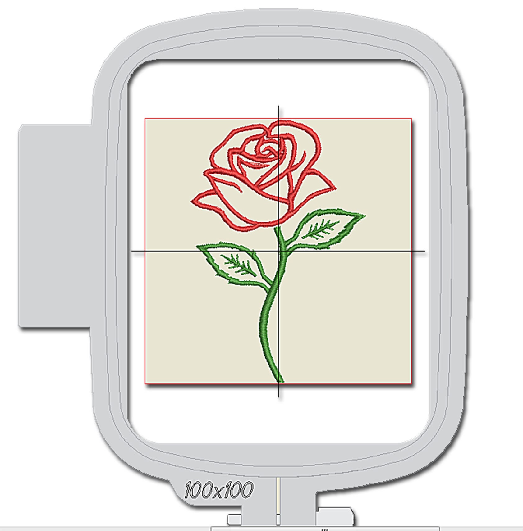 Rose Embroidery Design Machine Embroidery Low Stitch Count. | Etsy