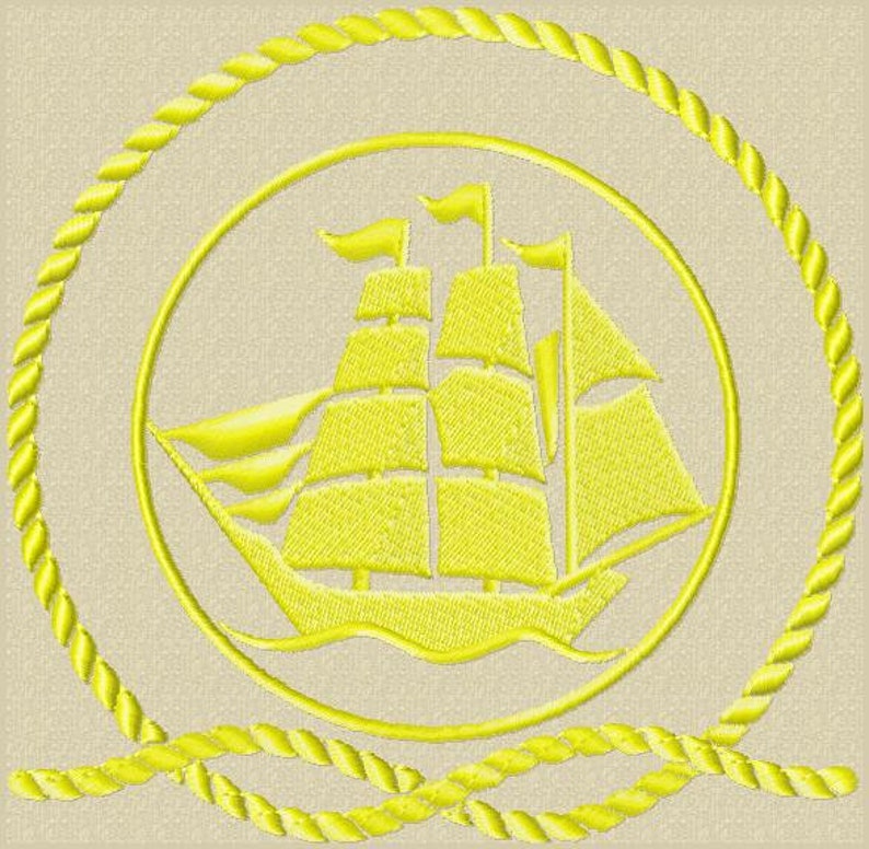 Nautical Boat Embroidery Design, Motto Machine Embroidery, 3 Sizes - Etsy