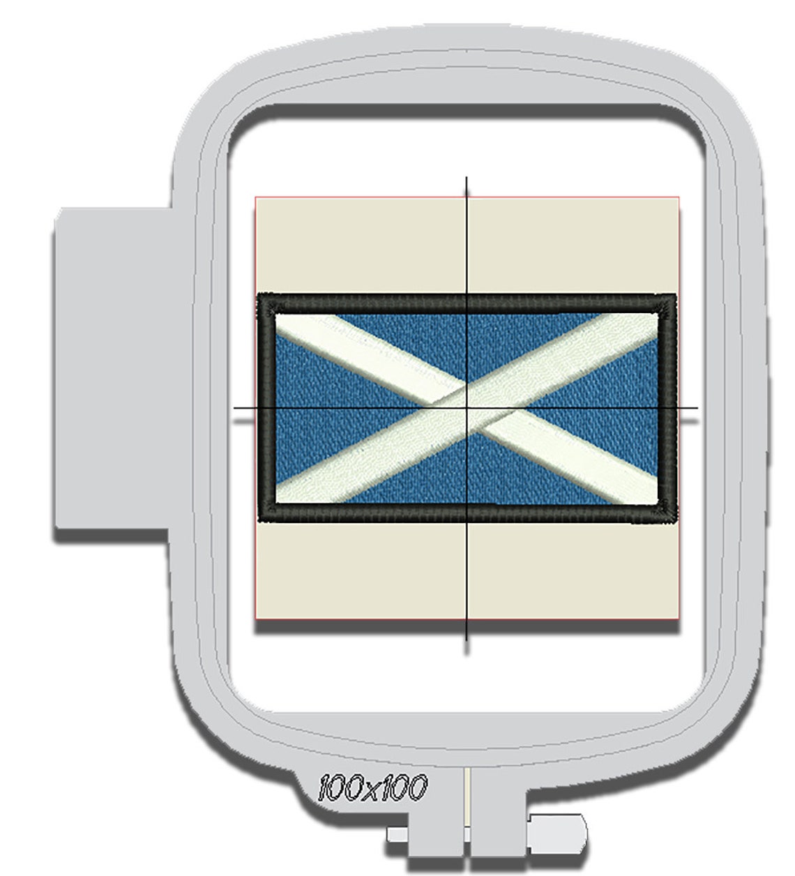 Scotland Flag Embroidery Design, Motto Machine Embroidery, 3 Colour ...