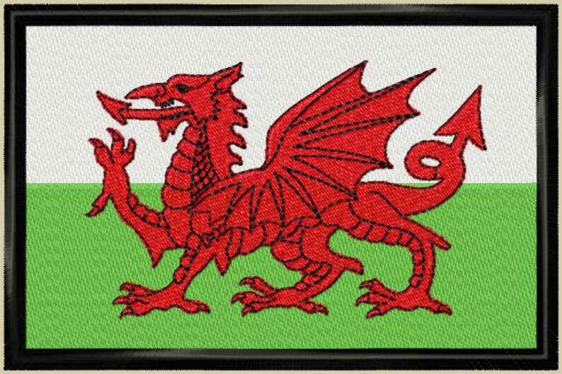 Wales Flag Embroidery Design Motto Machine Embroidery 4 - Etsy