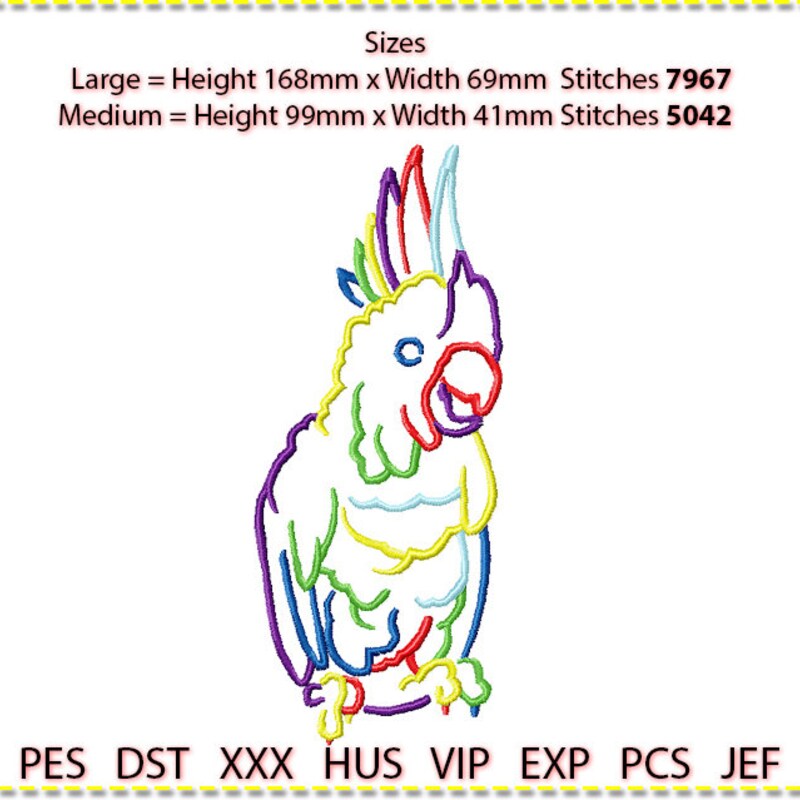 Parrot Embroidery - Etsy