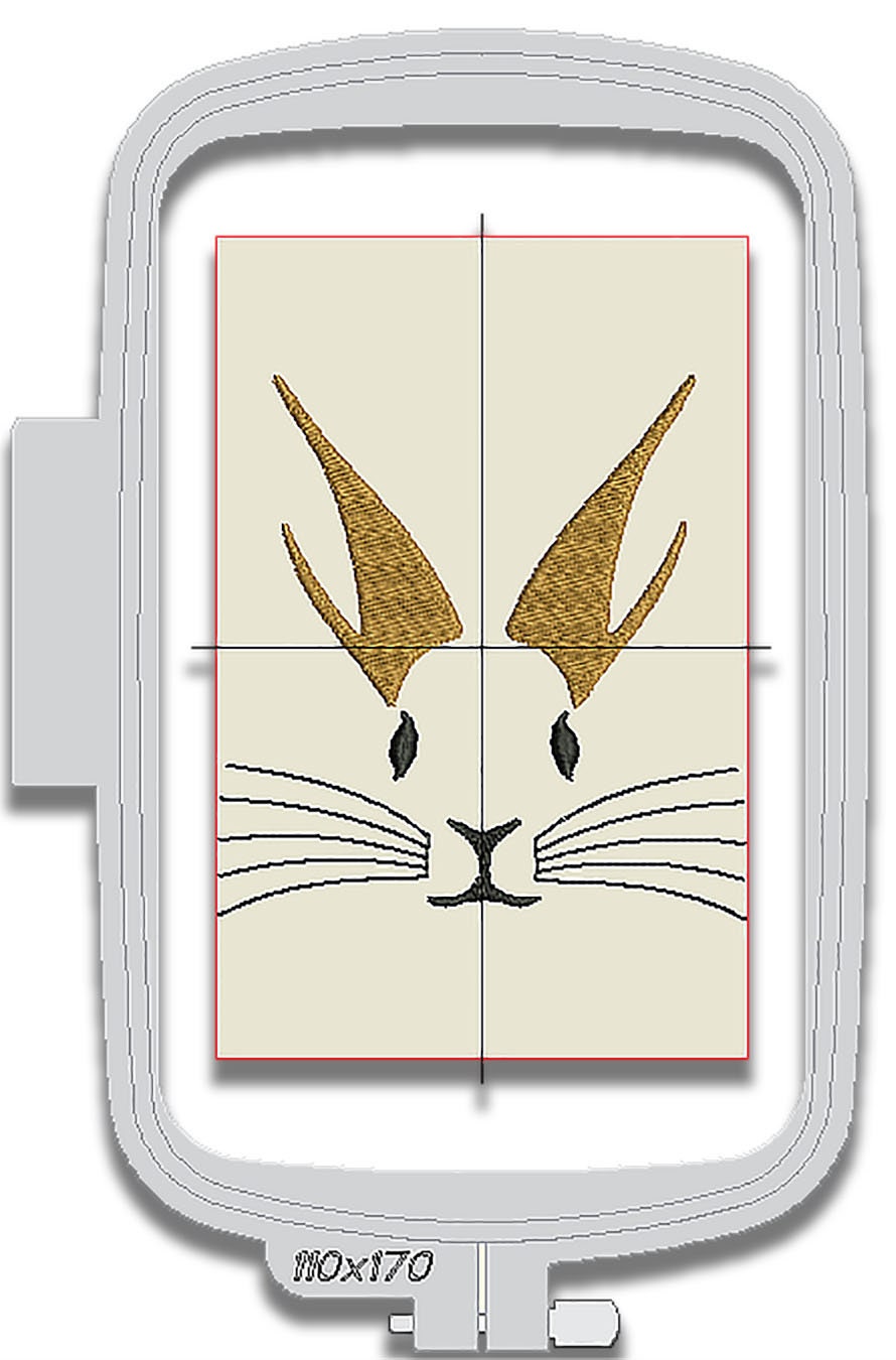 Rabbit Hare Embroidery Design Machine Embroidery. 2 Colour. - Etsy