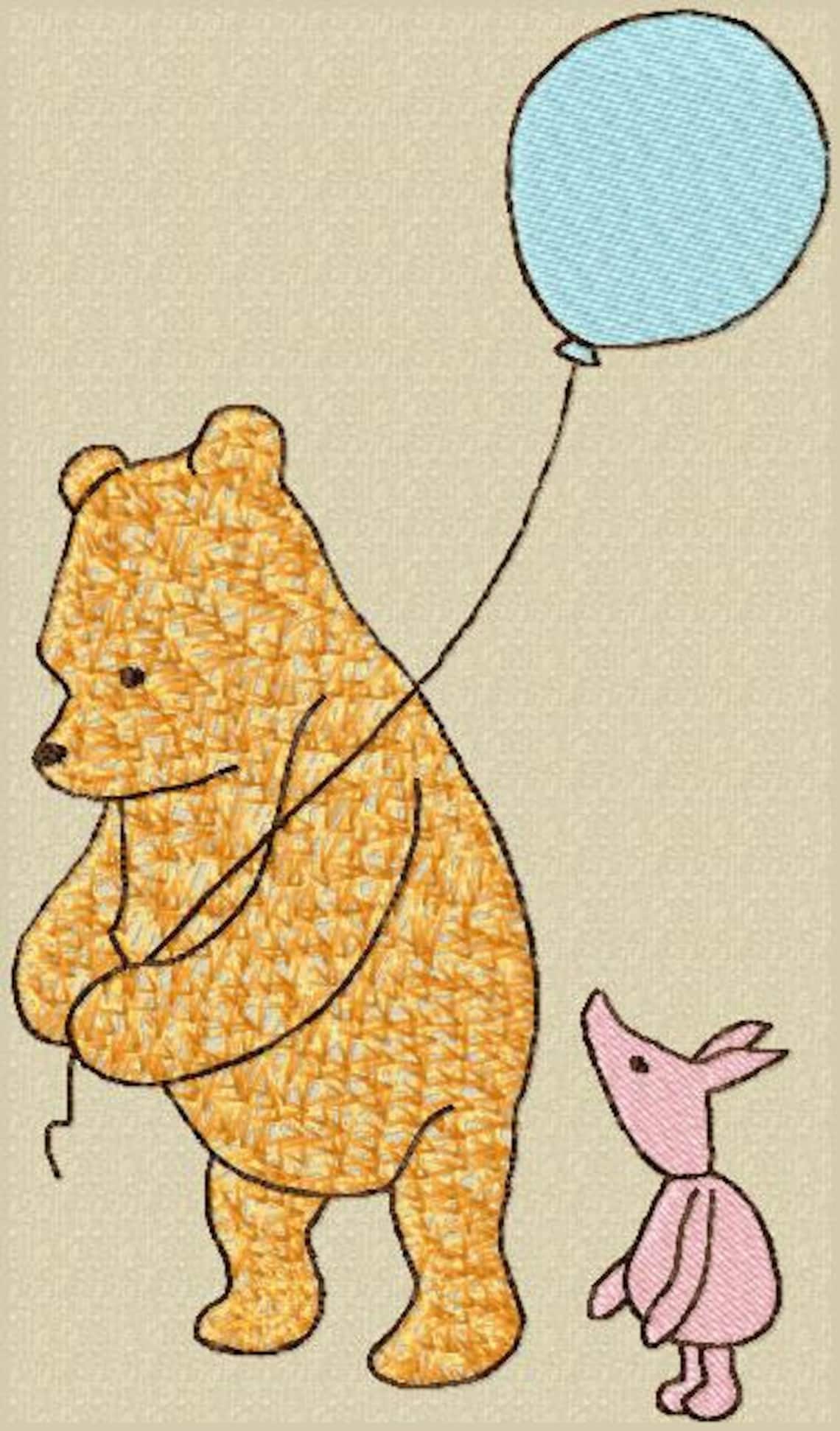 Classic Pooh and Piglet Embroidery Design Winnie. Low Stitch - Etsy