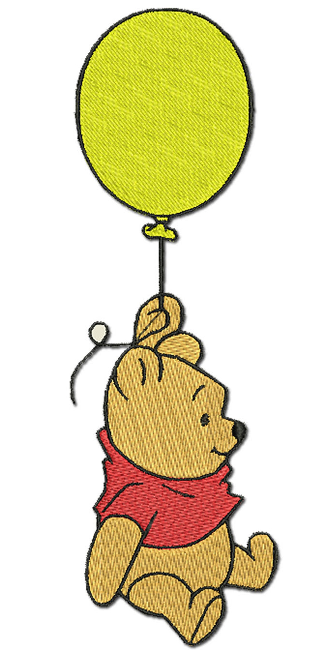 Pooh Embroidery Design Pooh Bear With Balloon Machine - Etsy