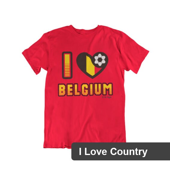 Adults or Kids Choice of BELGIUM Regular Fit Football T-shirts ...