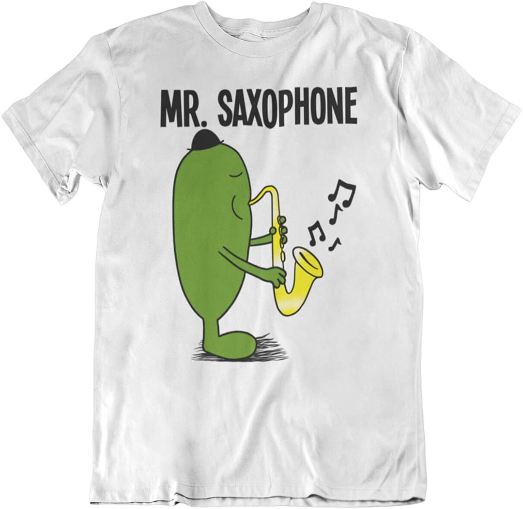 MR SAXOPHONE Mens Musician Organic Cotton T-shirt Sustainable Gift for ...