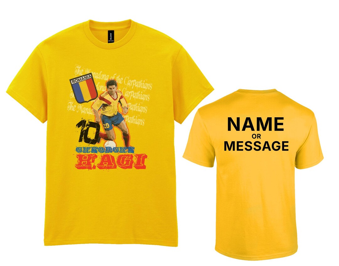 Gheorghe Hagi Football T-shirt, Personalised Option Unisex Fit - Etsy