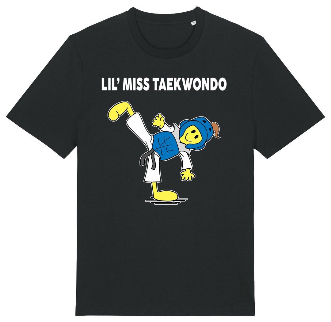 Lil Miss Taekwondo Girls T-shirt, Kids Premium Quality Martial Arts ...