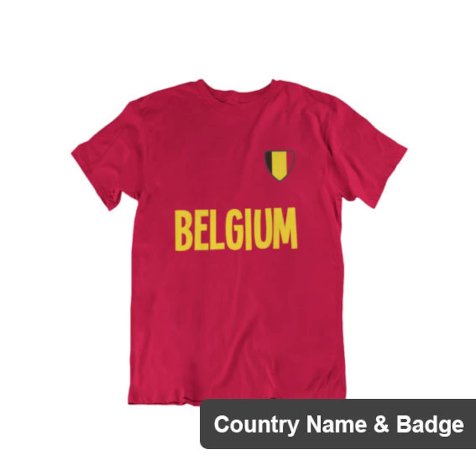 Adults or Kids Choice of BELGIUM Regular Fit Football T-shirts World ...