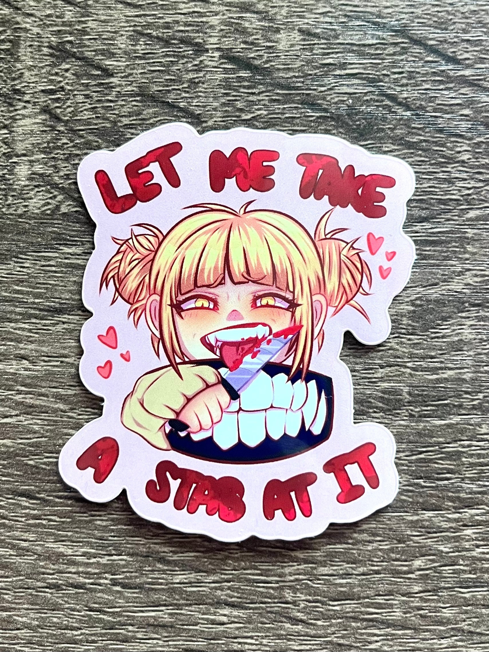 Anime Villian Let Me Take a Stab at It Sticker - Etsy