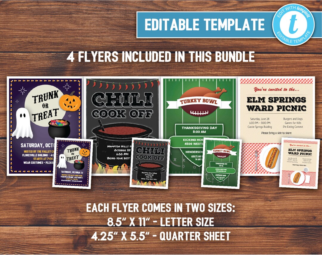 Fall Bundle - Ward Activity Flyers - Etsy