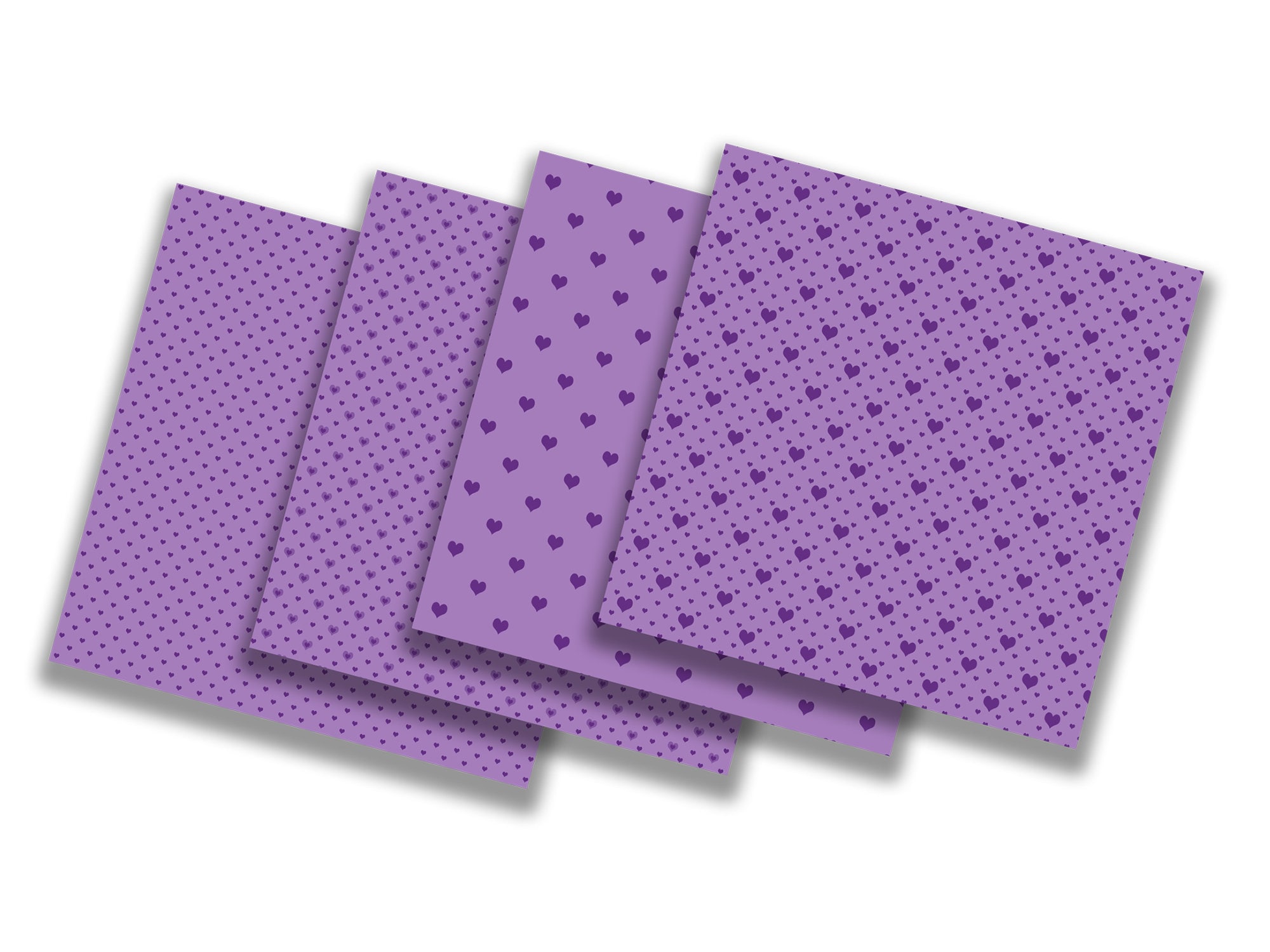 Purple Heart Digital Paper. Instant Download Purple Heart Papers. Tiny ...