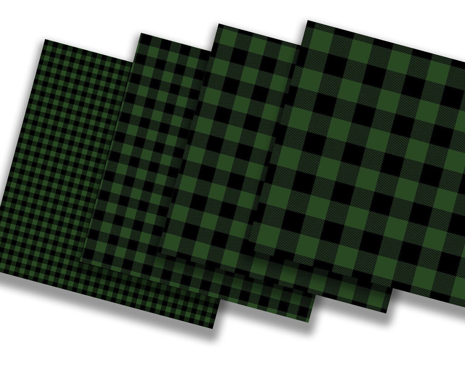 Buffalo Plaid Digital Paper, Instant Download of Red, Green and Gray ...