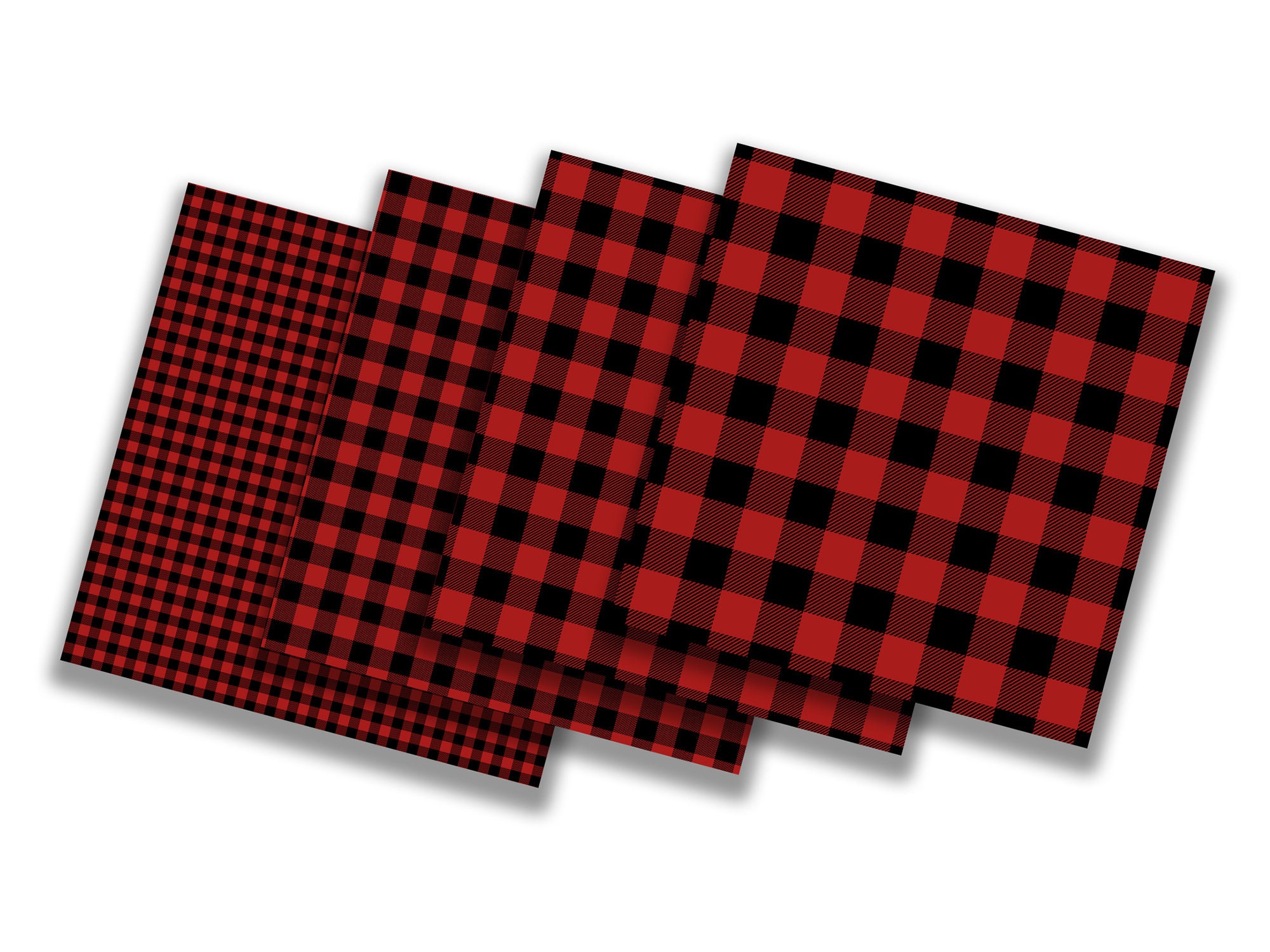 Buffalo Plaid Digital Paper, Instant Download of Red, Green and White ...