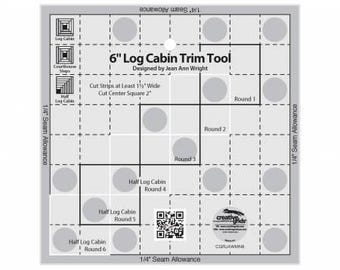 Creative Grids Log Cabin Trim Tool for 8in Finished Blocks Quilt Ruler ...