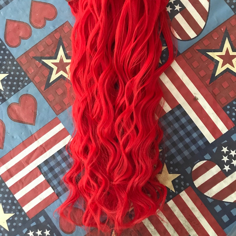 Fire Engine Red Mane Hair Extensions for Horses | Etsy