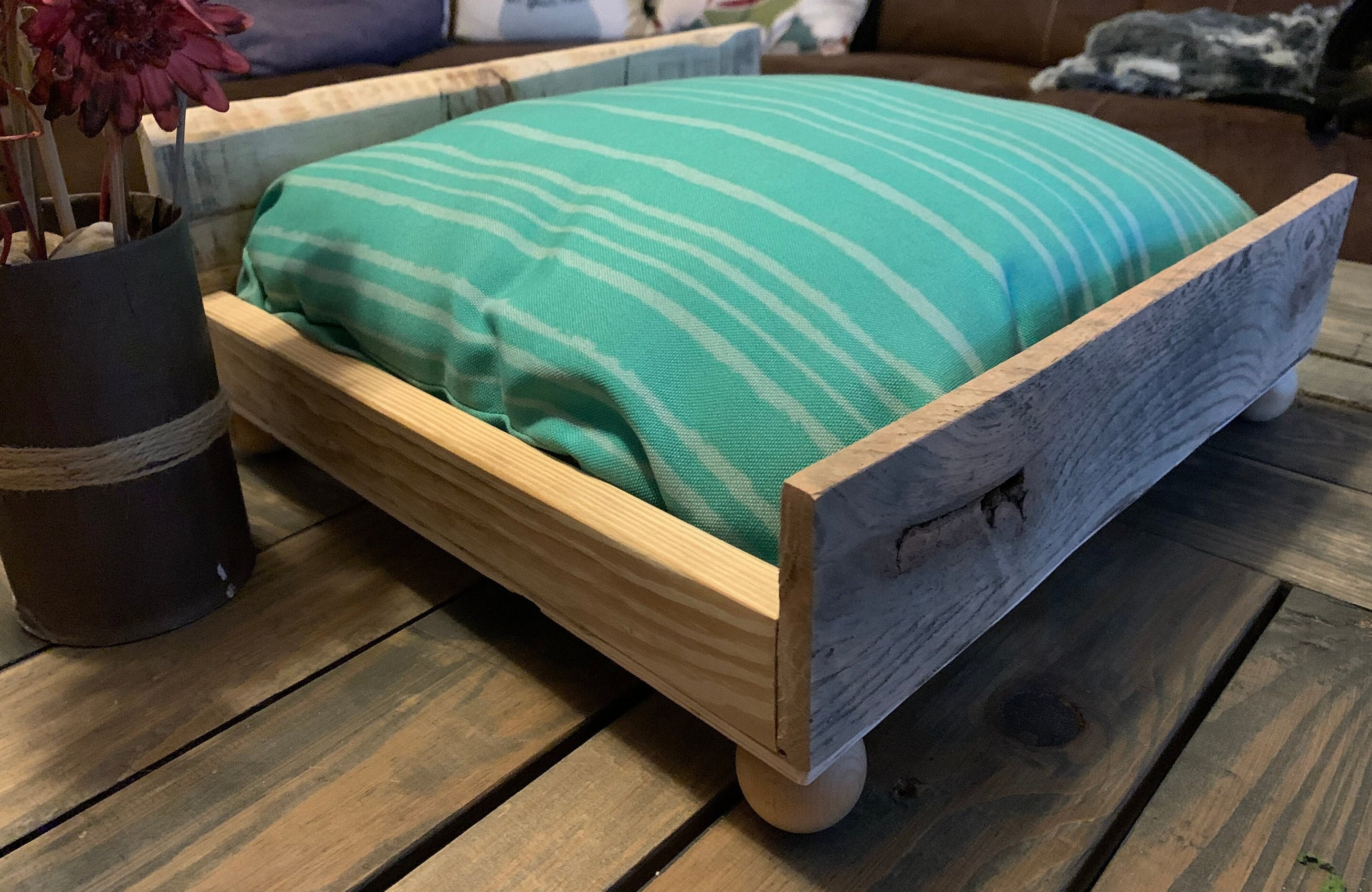 Small Wooden Pet Bed Handmade Cot for Dogs and Cats Adorable - Etsy