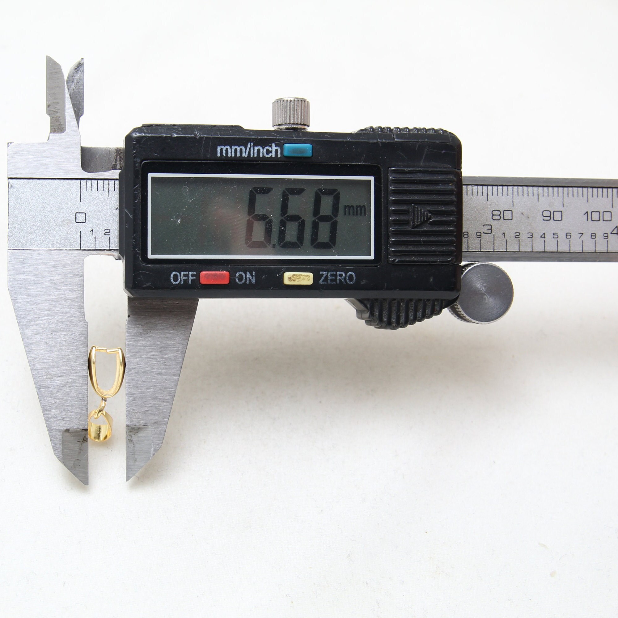 7x14mm 24k Shiny Gold Pendant Bail, Bail Charm, Small Bail Pendant ...