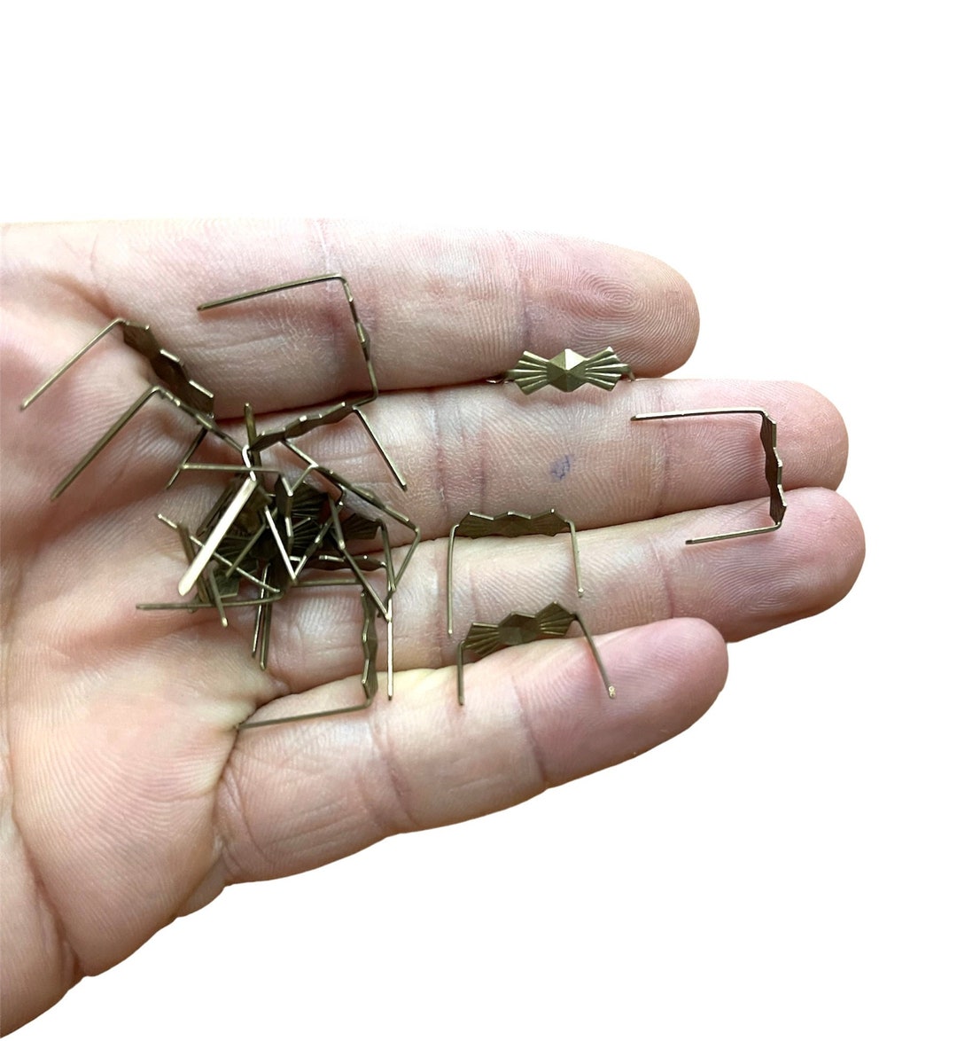 Antique Brass Plated Chandelier Clips, Chandelier Crystal Holder ...