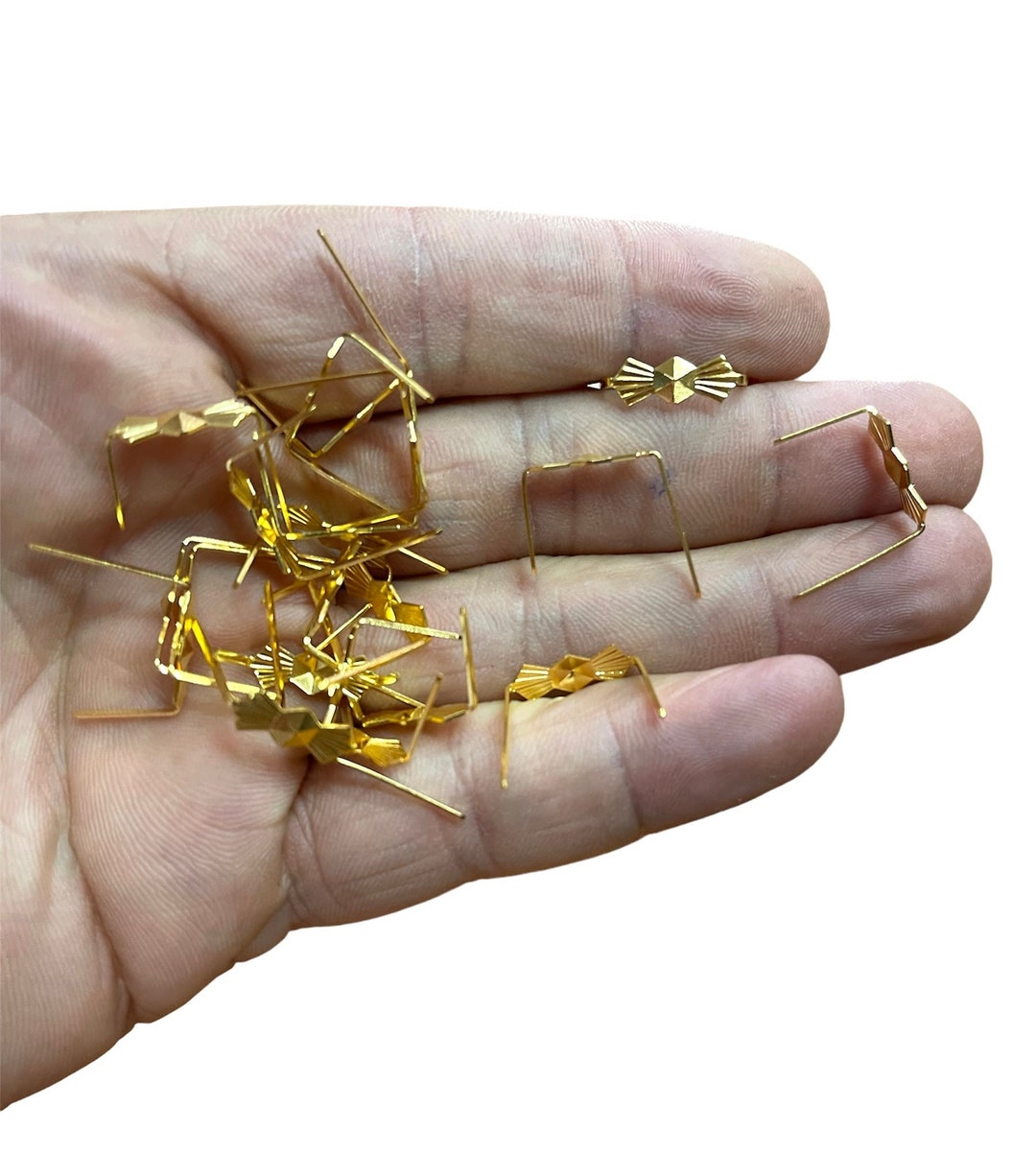 24k Shiny Gold Plated Chandelier Clips, Chandelier Crystal Holder ...