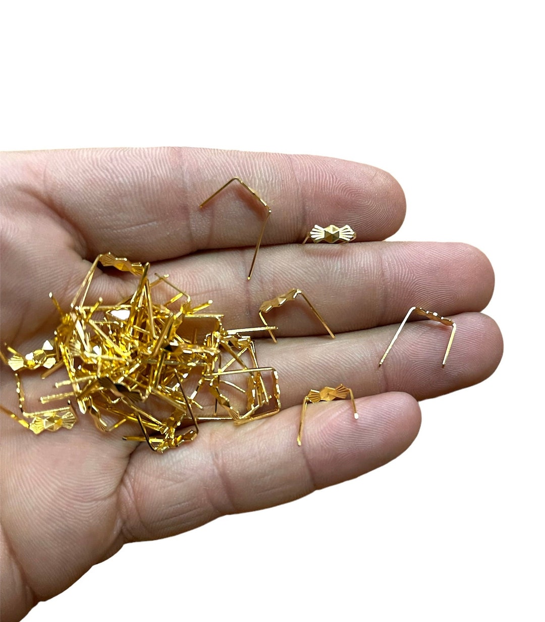 24k Shiny Gold Plated Chandelier Clips, Chandelier Crystal Holder ...