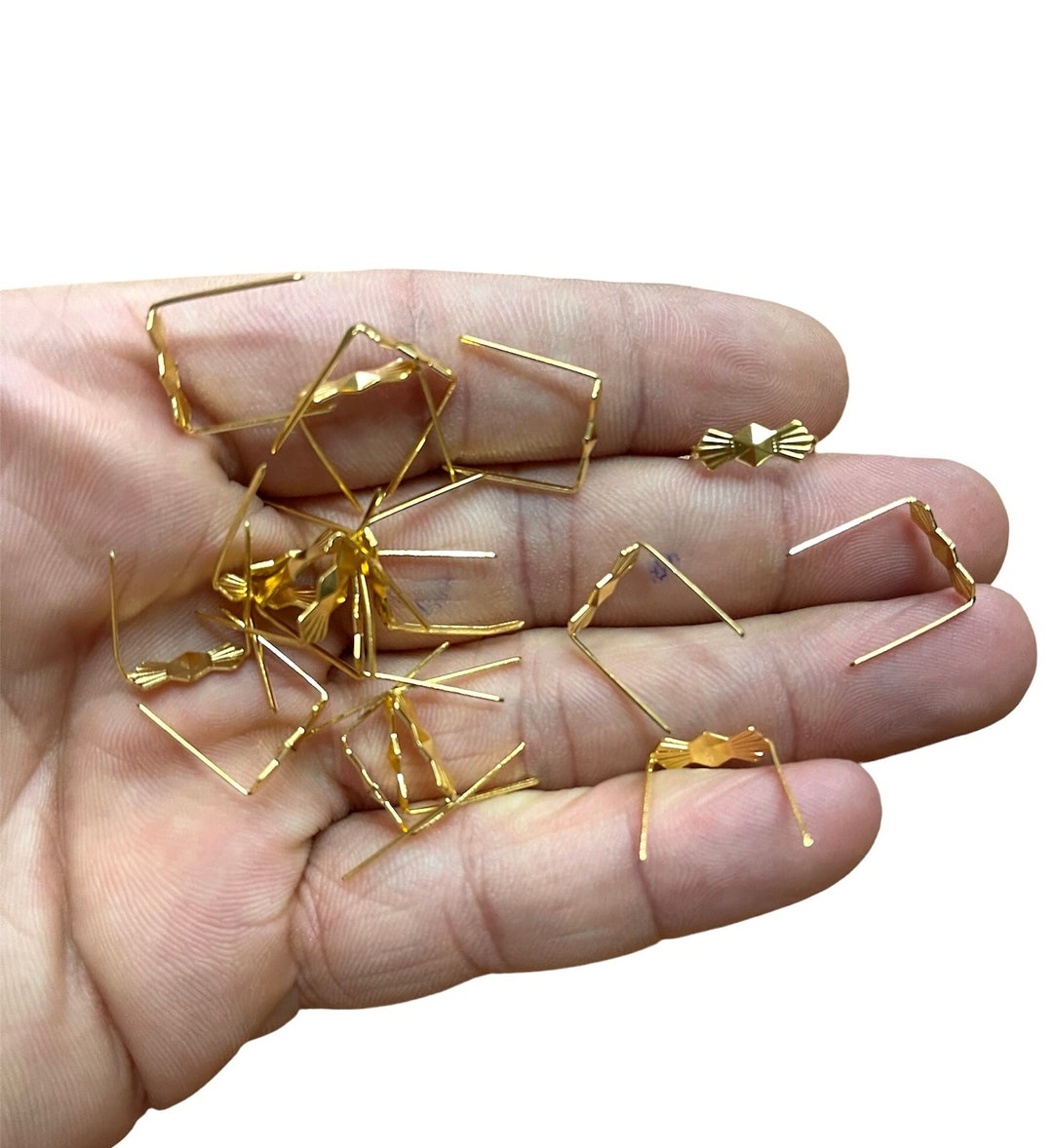 24k Shiny Gold Plated Chandelier Clips, Chandelier Crystal Holder ...