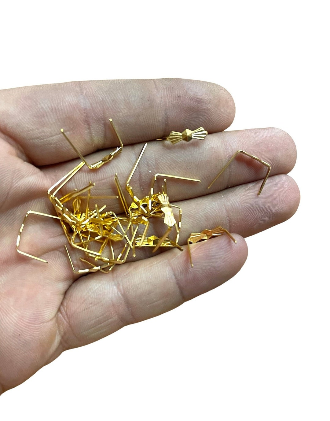 24k Shiny Gold Plated Chandelier Clips, Chandelier Crystal Holder ...