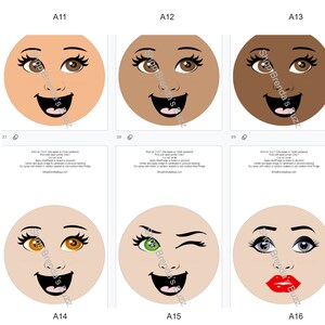 50 Digital Download Faces - Etsy