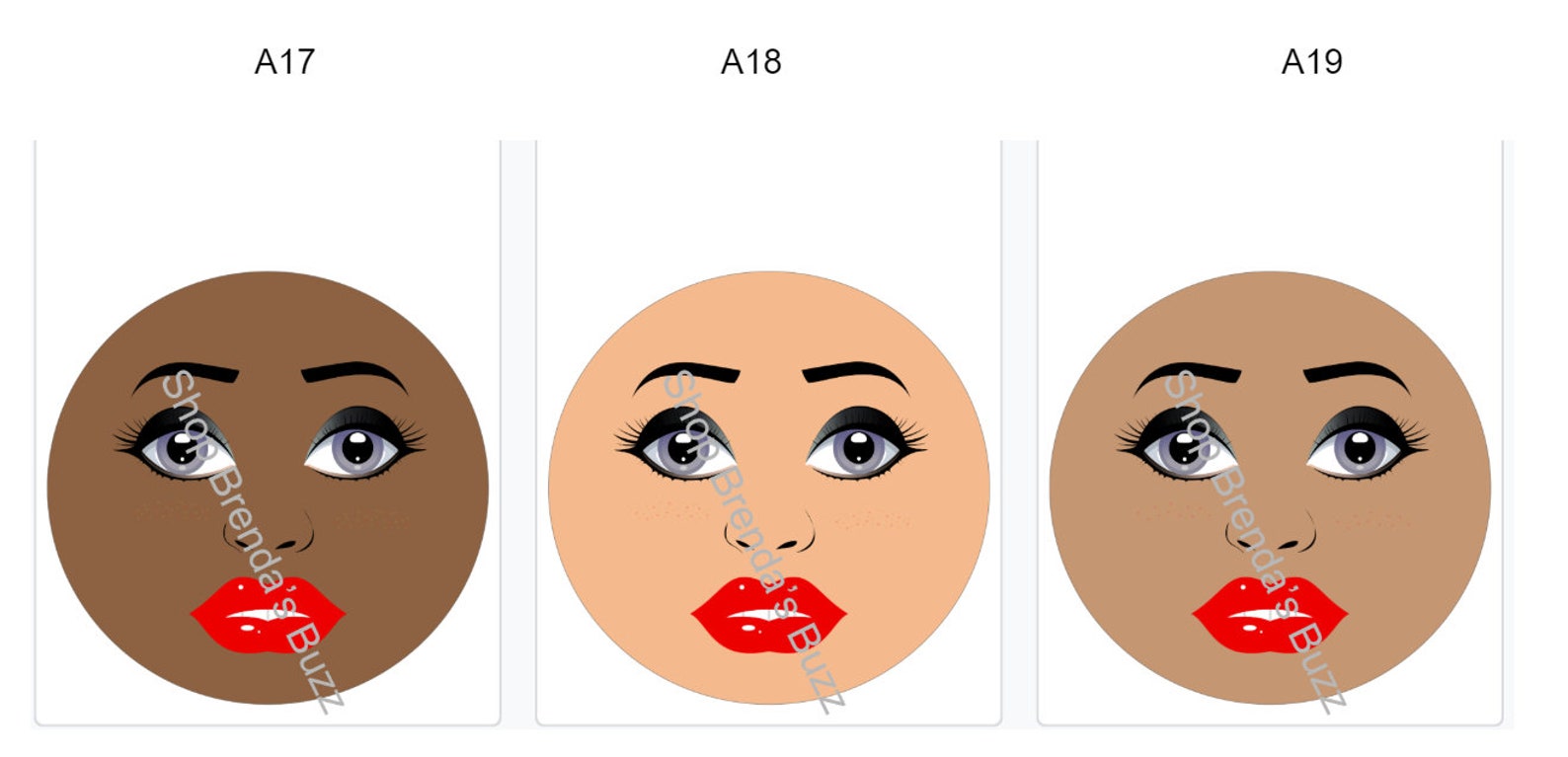 50 Digital Download Faces - Etsy