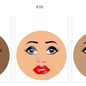 50 Digital Download Faces - Etsy