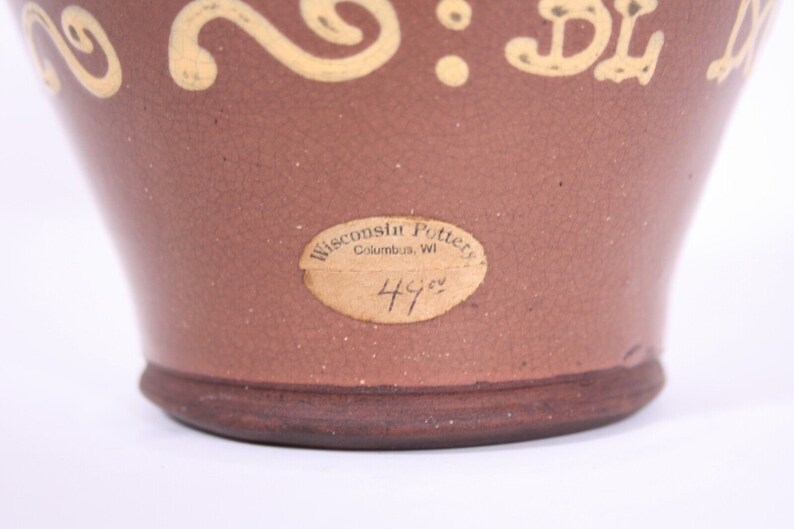 J & D Huntley Redware Slipware Verse Pottery 8 Motto Pitcher - Etsy